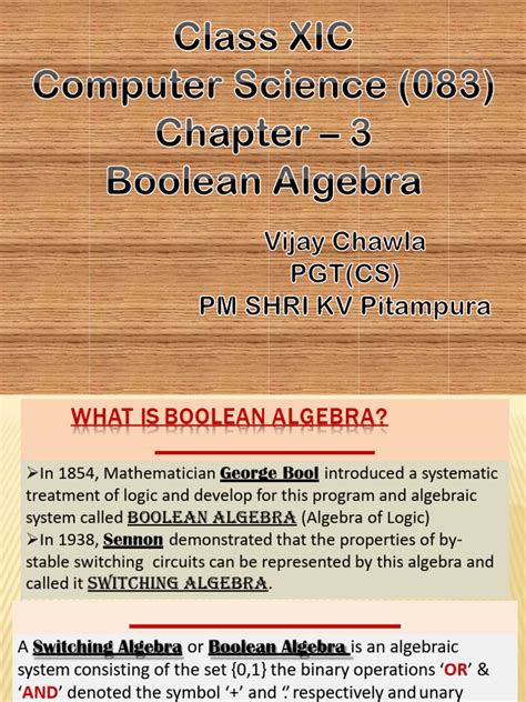 chapter 3 boolean algebra xic cs pdf boolean algebra teaching