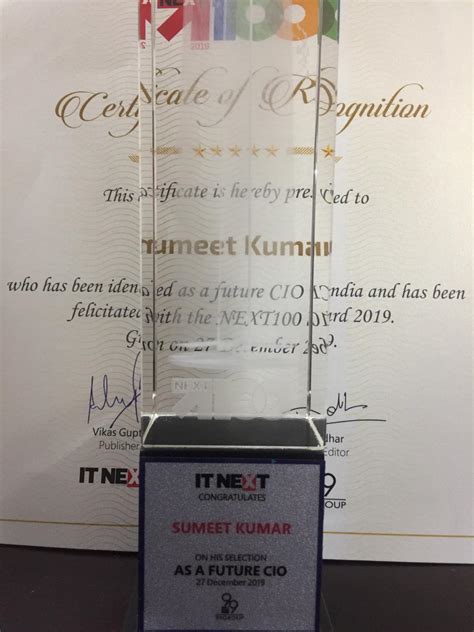 Sumeet K On Linkedin Next100 Leadership Hardworkpaysoffs Humbled