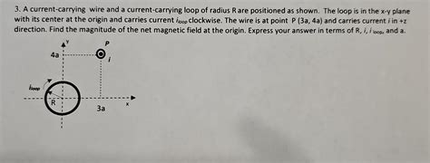Solved 3 A Current Carrying Wire And A Current Carrying Chegg Com