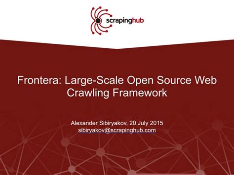 Frontera Open Source Large Scale Web Crawling Framework Pdf Search Internet