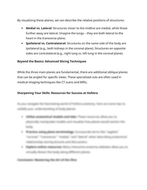 Solution Hofstra Human Anatomy Slicing And Dicing For Clarity The