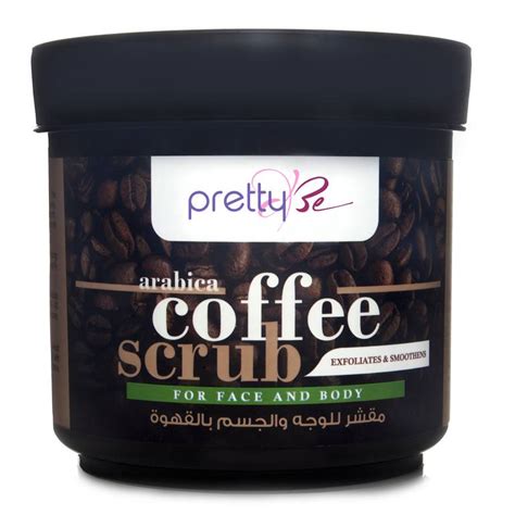 مقشر للوجه والجسم بخلاصة قهوة أرابيكا من بريتي بي ، مقشر ومنعم 550 مل E