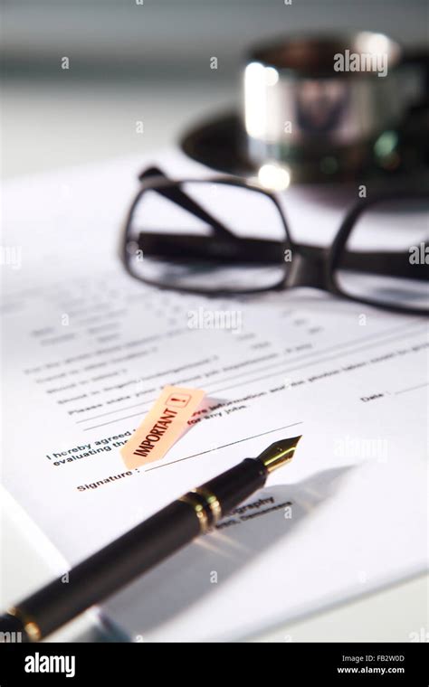 Close On The Tag Stick On Document Stock Photo Alamy