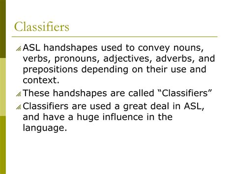 Ppt Mastering Asl Classifiers Creating Visual Narratives Powerpoint Presentation Id 9322094