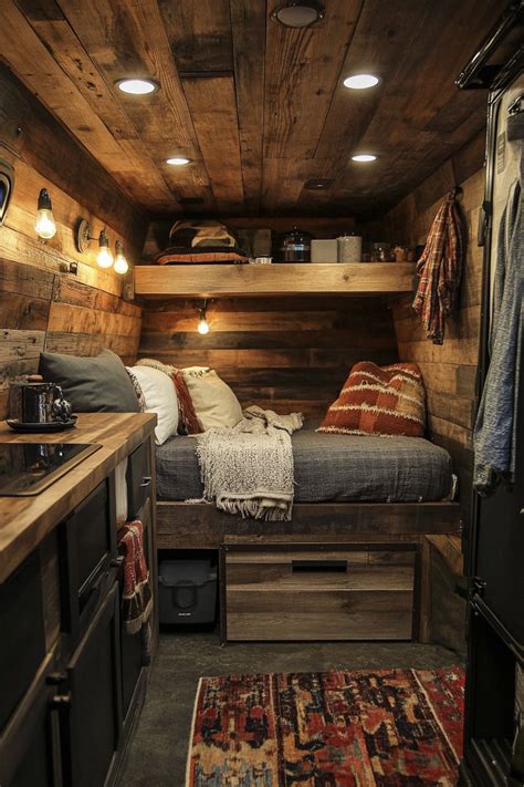 29 Rustic Industrial Camper Van Conversions Blending Nature With