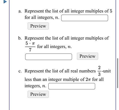Solved A ﻿represent The List Of All Integer Multiples Of 5