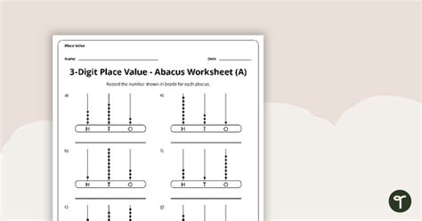 Introduction To Abacus Counting Numbers 0 4 Worksheets Educational