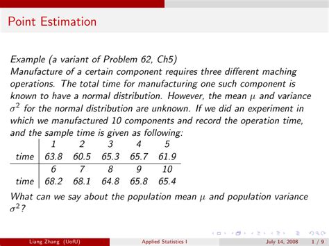 Point Estimation