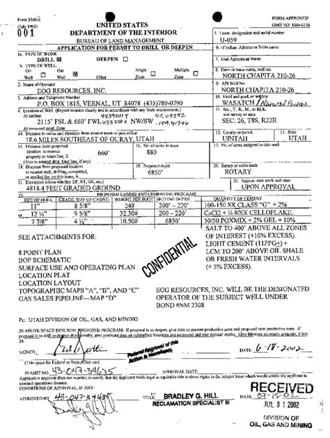 Fillable Online Form 3260 2 Geothermal Drilling Permit Omb 1004 0132