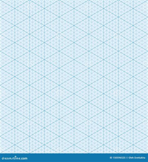 Isometric Graph Paper Background With Plotting Triangular And Hexagonal Ruler Guide Line Grid