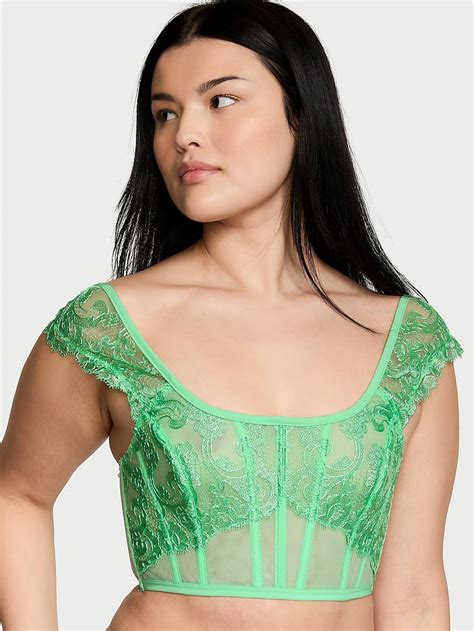 Top Estilo Corsé Con Mangas Japonesas Y Bordado Floral Boho Corset Victorias Secret Tienda