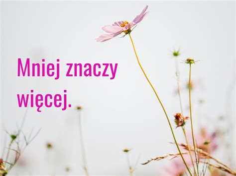 Mniej Znaczy Wi Cej