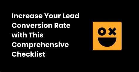 Lead Conversion Checklist Checklistgg Lead Conversion Checklist Checklistgg