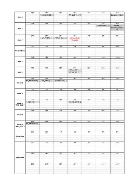 New Example Calender Arrangement Pdf