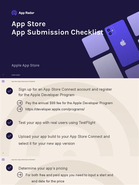 App Store App Submission Checklist Pdf Search Engine Optimization Apple Inc