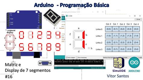 Matriz E Display De 7 Segmentos No Arduino Simulide Youtube
