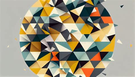 A Circular Pattern With A Variety Of Different Shapes That Interlock