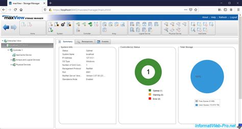 Presentation Of The Microsemi Adaptec Maxview Storage Manager V4 V3 Web Interface Raid