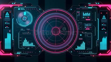 Interactive Digital Dashboard Futuristic Interface Displaying Dynamic Data Stock Video Video