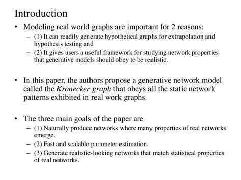 Ppt Kronecker Graphs An Approach To Modeling Networks Powerpoint