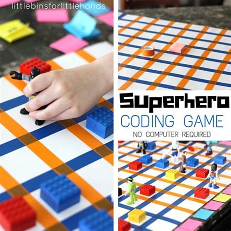 Computer Coding Game No Computer Needed Superhero Activity Coding