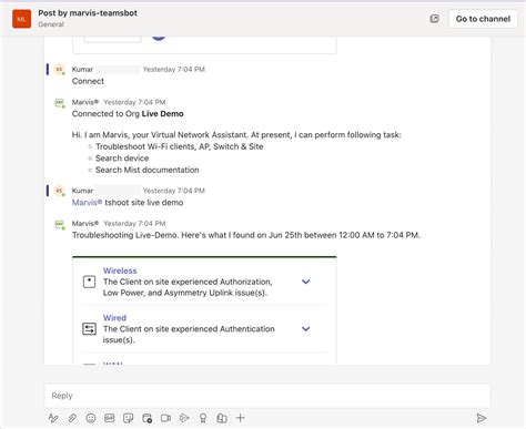 Marvis App In Teams Mist