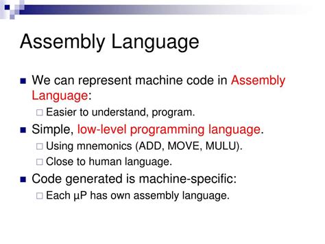 Ppt Introduction To Assembly Programming Powerpoint Presentation