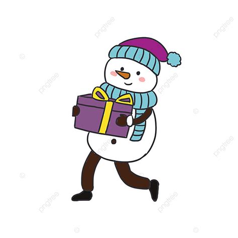 크리스마스 일러스트 핸드 드로잉 캐릭터 요소 만화 선물 손으로 그린 선물을 줄 크리스마스 이브 선물 Png 일러스트 및 Psd 이미지 무료 다운로드 Pngtree