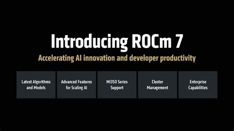 Amd 推进 Ai 2025：rocm 7 利用 Ai 创新 Migovi