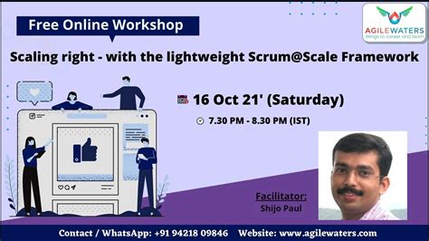 Free Online Webinar By Agilewaters Scaling Right With The Lightweight Scrum Scale Framework