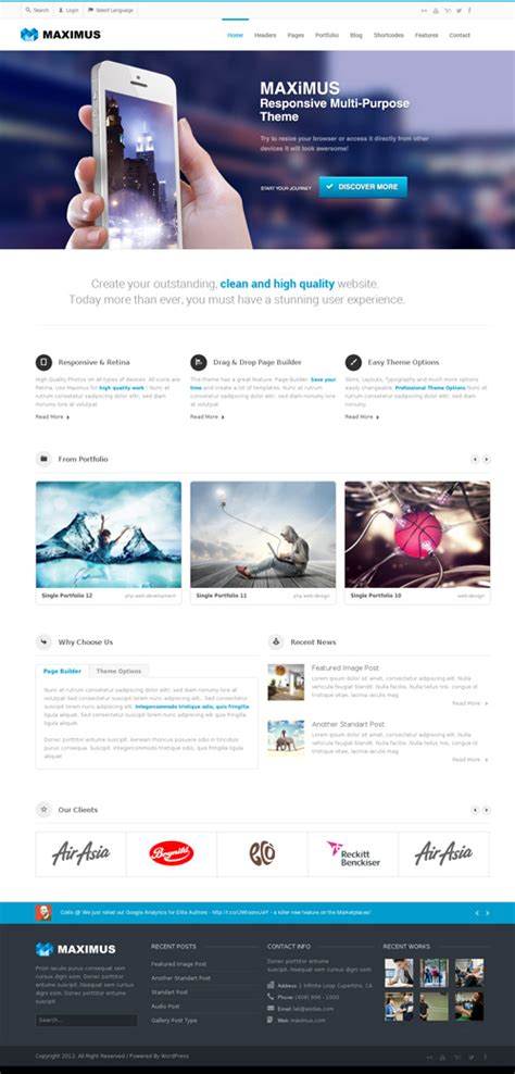 Flat Wordpress Themes 30 Creative Themes Graphic Design Junction