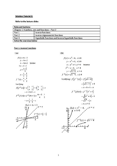 Solution Tutorial 2 Calculus And Applications 1 Solution Tutorial 2 Refer To The Lecture