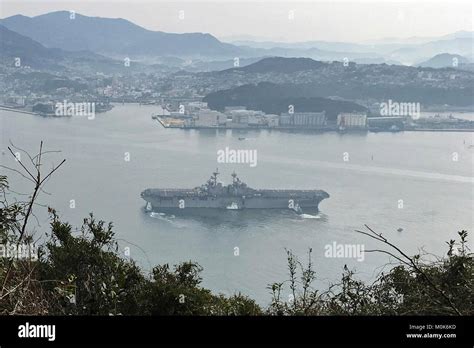 The Us Navy Wasp Class Amphibious Assault Ship Uss Wasp Arrives At