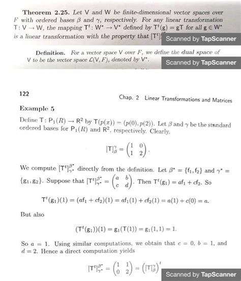 Solved Theorem 2 25 Let V And W Be Finite Dimensional