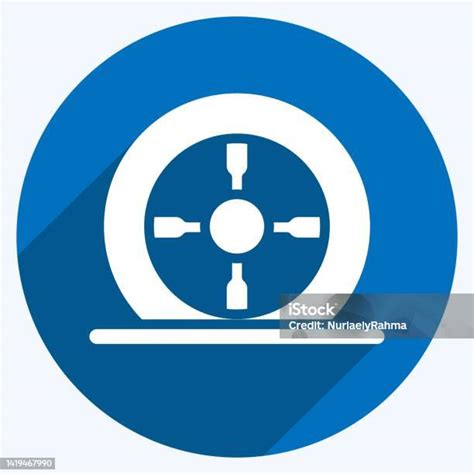 아이콘 타이어 플랫 자동차 기호에 적합합니다 긴 그림자 스타일 편집 가능한 간단한 디자인 디자인 템플릿 벡터 간단한 그림 가장자리에 대한 스톡 벡터 아트 및 기타 이미지