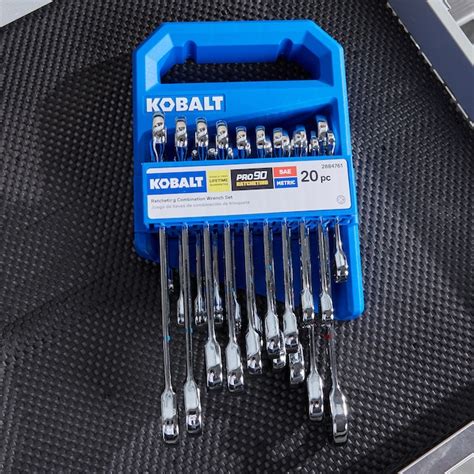 Kobalt 20 Piece Set 12 Point Standard Sae And Metric Combination Ratchet Wrench Set In The