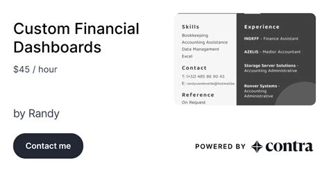 Custom Financial Dashboards By Randy