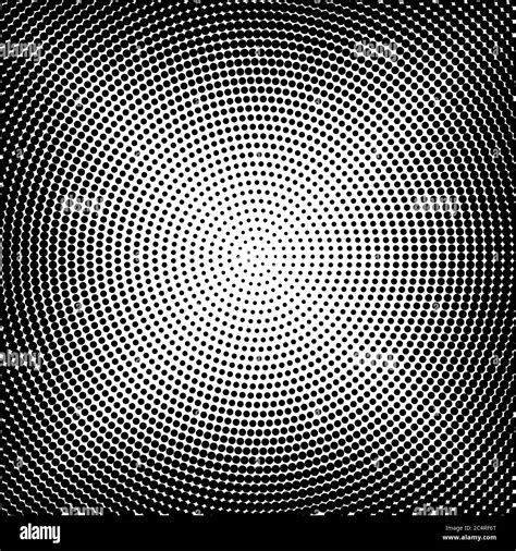 Halftone Dotted Background Circularly Distributed Halftone Effect