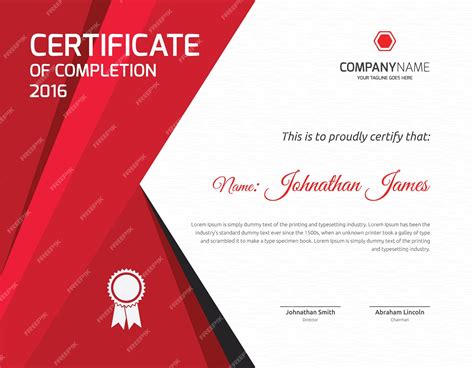Premium Vector Certificate Template