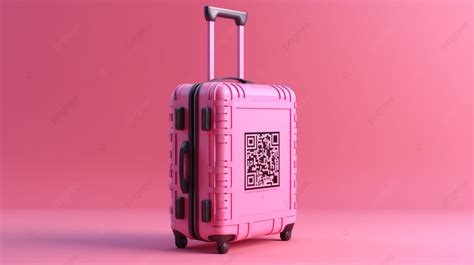 전염병 배경에 분홍색 가방이 있는 3d의 체적 Qr 코드 비행기 공기 전 세계적인 유행병 배경 일러스트 및 사진 무료