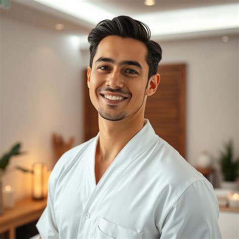 Male Massage Therapist A Relaxed Professional