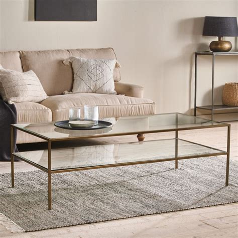 Nakuru Brass And Glass Rectangular Coffee Table Accessories For The Home