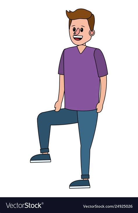 Man Body Cartoon Royalty Free Vector Image Vectorstock