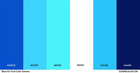 Blues For Tech Color Scheme Palettes