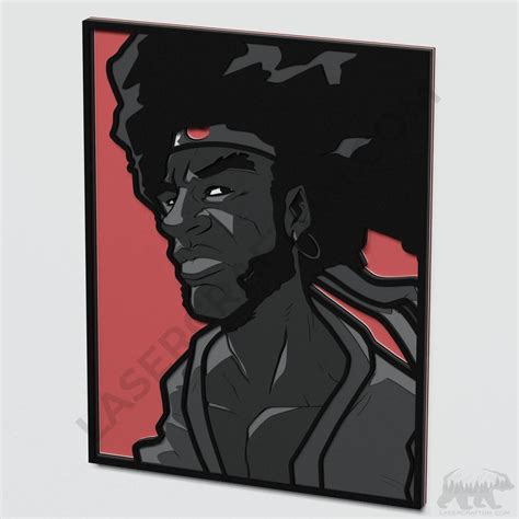 Afro Samurai Multilayer Design For Cutting Lasercraftum
