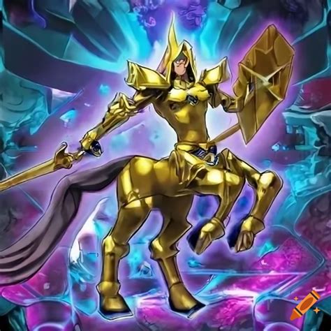Golden Angel Centaur Knight Yu Gi Oh Card Art On Craiyon