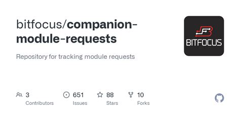 GitHub Bitfocus Companion Module Requests Repository For Tracking Module Requests