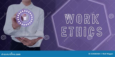 Handwriting Text Work Ethics Business Concept A Set Of Values Centered On The Importance Of