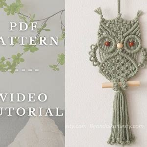 Macrame Owl Pattern Craft Instructions Diy Pattern Macrame Owl Do It Yourself Diy Macrame