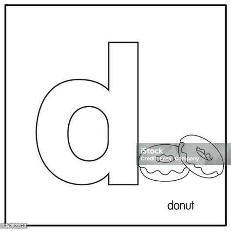 어린이 학습 연습 Abc에 대한 알파벳 문자 D 소문자와 도넛의 벡터 일러스트 0명에 대한 스톡 벡터 아트 및 기타 이미지 0명 건강에 좋지 않은 음식 공부 Istock